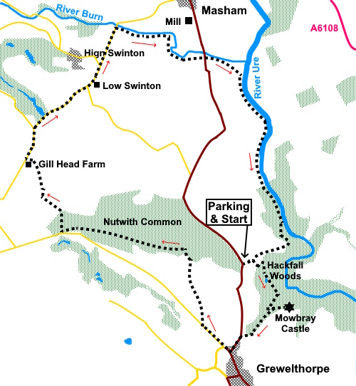 Swinton with Warthermarske Round, including Hackfall Woods